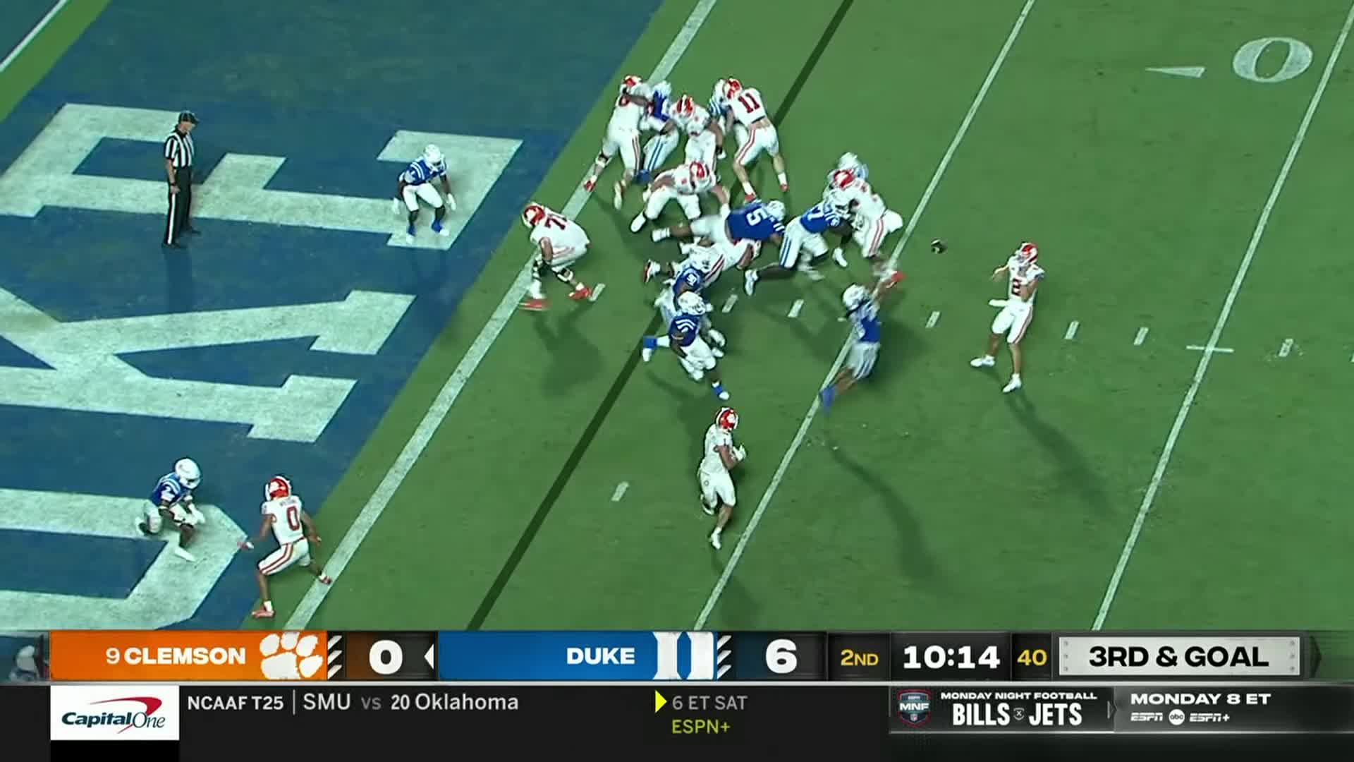 WMT Video System - Football - CLEM vs. Duke - Will Shipley TD